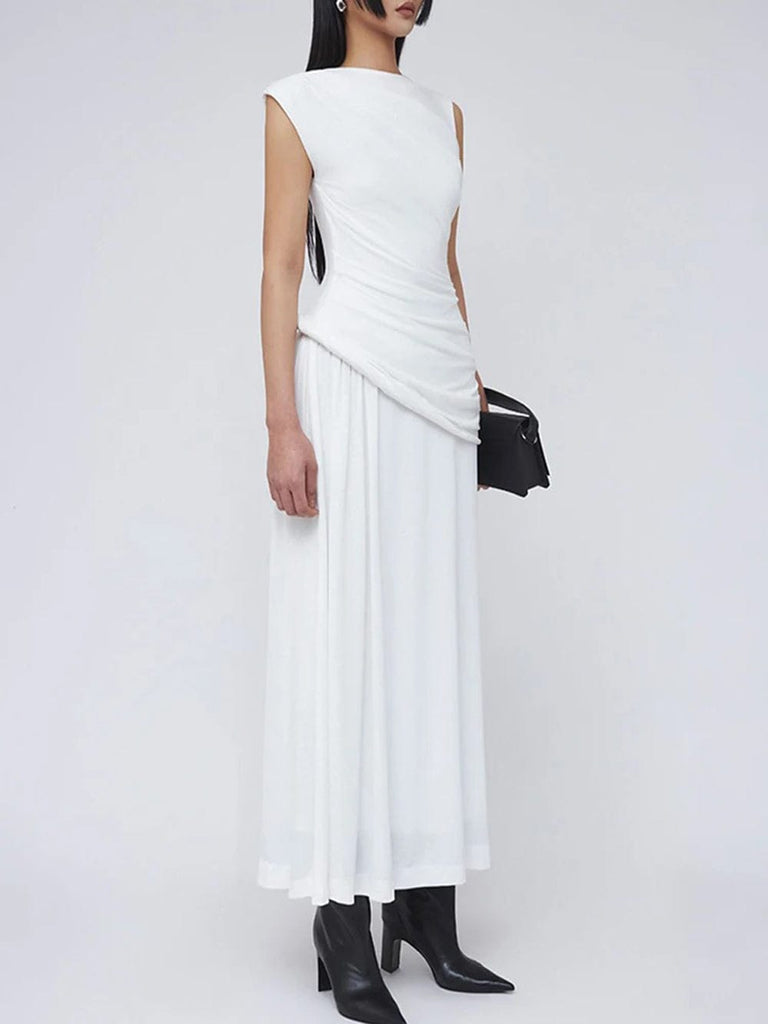 Dalynn Fold Sleeveless Midi Dress – Fashion Pov