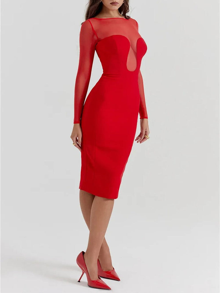 Lucia Backless Split Bodycon Midi Dress – Fashion Pov